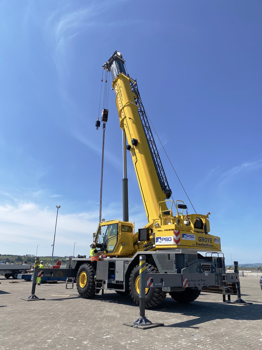 First Grove GRT8100-1 rough-terrain crane arrives for PSG Marine ...