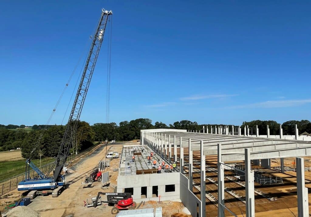 Sennebogen crawler cranes dominate new flax processing site - Cranes ...